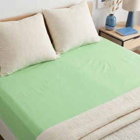 4Home Jersey prostěradlo IDEAL zelená, 90–100 x 200 cm, 90–100 x 200 cm