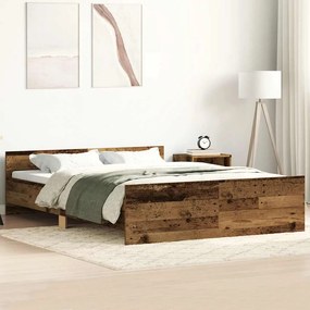 Rám postele bez matrace Staré dřevo 140x200cm Technické dřevo 3328740