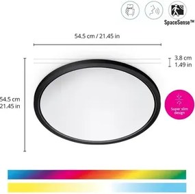 WiZ SuperSlim černá / Stropní LED svítidlo / 32W / 3750lm / 2700-6500K