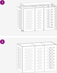 vidaXL Ochrana klimatizace Antracit 110 x 50 x 80 cm Ocel [865906]