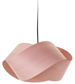 Moderní dřevěné svítidlo ve tvaru uzlíku Nut  Moderní dřevěné svítidlo ve tvaru uzlíku Nut Barva rozety: Černá, Dekor: Bledě růžový