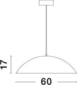Závěsné LED svítidlo NOVA LUCE GLIM 42W 3000K 9081280 stmívatelné Triac