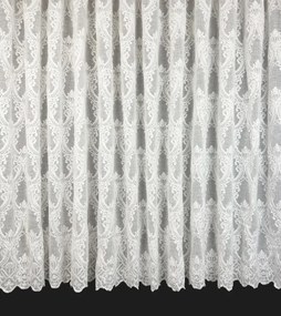 Voálová Luxusní vyšívaná záclona bílá Versailles White metráž Ervi 3634-11