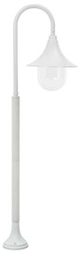 Zahradní sloupová lampa E27 120 cm hliník bílá