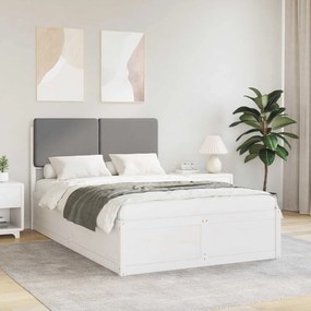 Rám postele s čalouněným čelem s čelo Světle šedá 120 x 190 cm 3405536