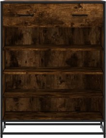 Botník kouřový dub 75 x 38 x 97,5 cm kompozitní dřevo a kov 3300877