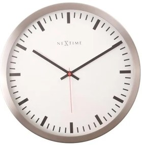 Designové nástěnné hodiny 2524 nextime stripe white 45cm