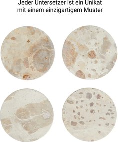 MARBLE Podtácek mramorový 10 cm - béžová