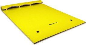 Costway Plovoucí koberec plovoucí podložka vodní lehátko žlutá/modro, žluť