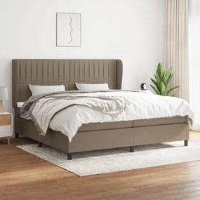 Box spring postel s matrací taupe 200x200 cm textil 3128153
