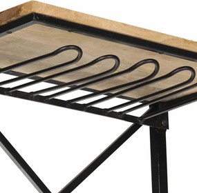Stojan na víno traktor bílý 49x31x172cm hrubý masivní mangovník 320487
