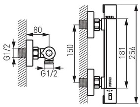 FERRO TRINITY termostatická sprchová baterie, chrom, TRM7