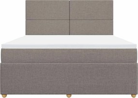 Box spring postel s matrací taupe 180x200 cm textil 3292132