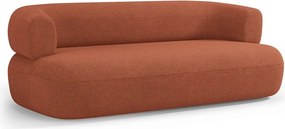 Pohovka z textilie bouclé v terakotové barvě 178 cm Jenny – Micadoni