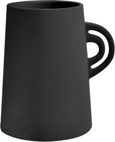 SPIRELLA Kelímek na kartáčky ORGANIC matně černý / keramika / 9 x 12 c