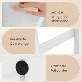 Costway Záchodový organizér do koupelny ve stylu farmy s posuvnými dvířky v bílé