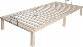 Dřevěná postel Solid Bed z borovicového dřeva s roštem 90 x 200 cm