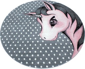 Dětský kusový koberec Kids 590 Pink jednorožec | růžový Typ: 80x150 cm