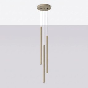 Sollux Lighting Závěsné svítidlo PASTELO 3P šedobéžové