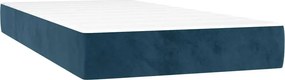 Box spring postel s matrací tmavě modrá 120x190 cm samet 3269681