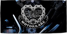 Sablio Ručník Miluji svého motorkáře - 70x140 cm