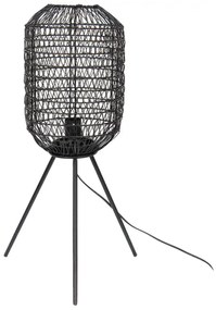 Černá antik drátěná stolní lampa Nerve – 21x63 cm