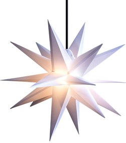 LED hvězda venkovní, 18cípá hvězda, bílá, Ø 55 cm