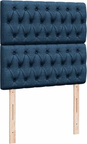 Box spring postel s matrací modrá 90x190 cm textil 3292656