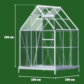 Skleník GWH03  3,6m² 5,8m³ + větrací okno  + základna