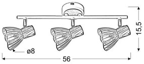 Bodové svítidlo CHILE 3xE14/25W/230V buk