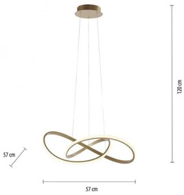 Leuchten Direkt 15402-60 - LED Stmívatelný lustr na lanku MARIA LED/25W/230V