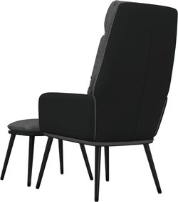 vidaXL Relaxační křeslo se stoličkou textil a umělá kůže [3097507] Barva: Tmavě šedá