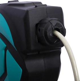 DURHAND nástěnný hadicový naviják 10 m otočný o 180° s ochranou proti mrazu s více sprchami -5-45 °C plast zelená černá | Aosom.de