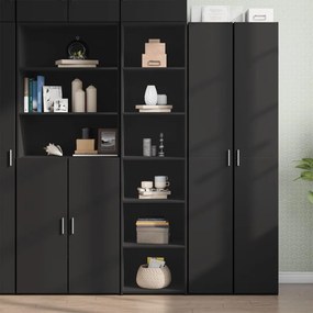 Skříň highboard černá 45 x 41 x 185 cm kompozitní dřevo