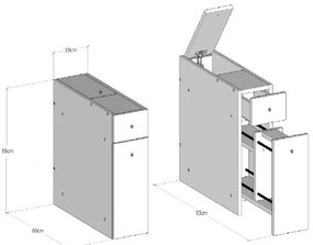 Koupelnová skříňka SMART 60x55 cm bílá