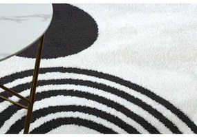 Moderní koberec MODE 8597 geometrická krémová / černá velikost 140x190 cm | krásné koberce cz