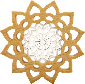 AMADEA Mandala s vkladem na zavěšení, masivní dřevo, průměr 10 cm