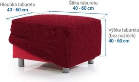 Super strečové potahy NIAGARA bordó taburet (40 - 60 cm)