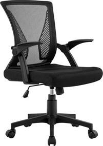 Kancelářská židle Yaheetech – černá, 60 cm (šířka) × 58,5 cm (hloubka) × 91,5 cm – 100,5 cm (výška) (267536686858)