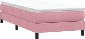 Postel Box Spring bez matrace růžová 80x220 cm samet 3315854