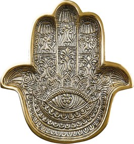 HAMSA Dekorační podnos 20 cm - zlatá