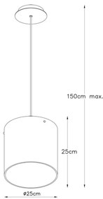 Lucide 74402/25/65 - LED Stmívatelný lustr na lanku OWINO 1xGU10/5W/230V