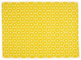 Žlutá deka s příměsí vlny 140x180 cm Honey Lemon – Pappelina