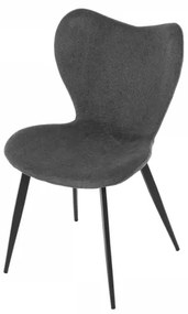 Jídelní židle šedá látka, černá kovová podnož DCL-1031 GREY2
