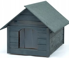 Zateplená bouda pro psa L - 100 cm x 72 cm x 65 cm Sivá