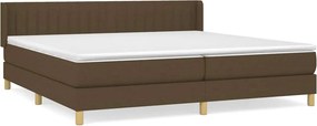 Box spring postel s matrací tmavě hnědá 200x200 cm textil 3130460
