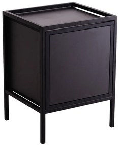 OnaDnes -20% Nordic Design Černý noční stolek Skipo s dvířky 60 x 45 cm
