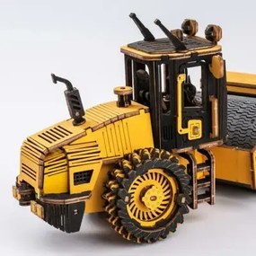 RoboTime dřevěné 3D puzzle Silniční válec / od 8 let / 149 dílků / Obt