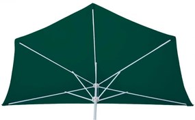 Slunečník půlkruh Parla - polyester/hliník - 270cm zelený se stojanem