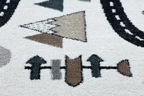 Dywany Łuszczów Dětský kusový koberec Fun Route Street animals cream Rozměry koberců: 140x190
